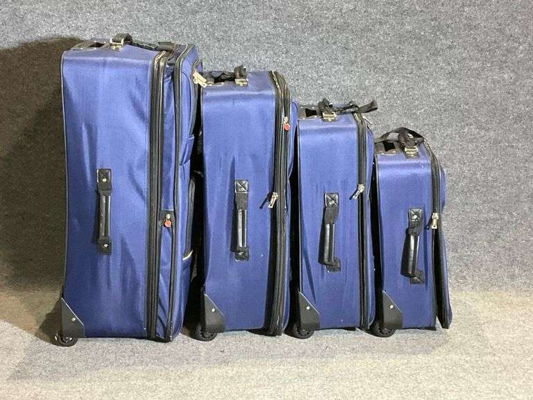 4 Piece Rugged Cargo Suitcase Set On Wheels, Largest Piece Measures 32 ...