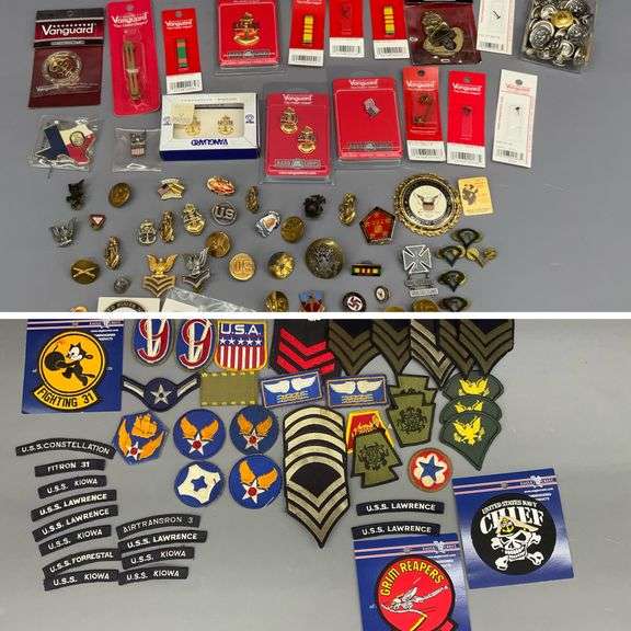 Huge Lot Of Military Pins, Patches And More - Coastal Downsizing LLC