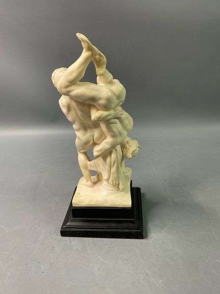 9” Hercules Diomedes Sculpture (Believed to be Alabaster) - Coastal ...