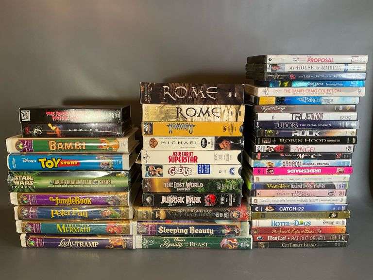 Assorted DVDs And VHS Tapes, Most Of the Disney VHS Tapes Brand New ...
