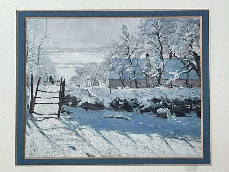 Claude Monet Matted Print “La Pie, Effet de Neige” (The Magpie) from ...