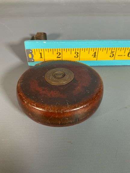 Antique Brass Chesterman Sheffield England 33 Ft Measuring Tape ...