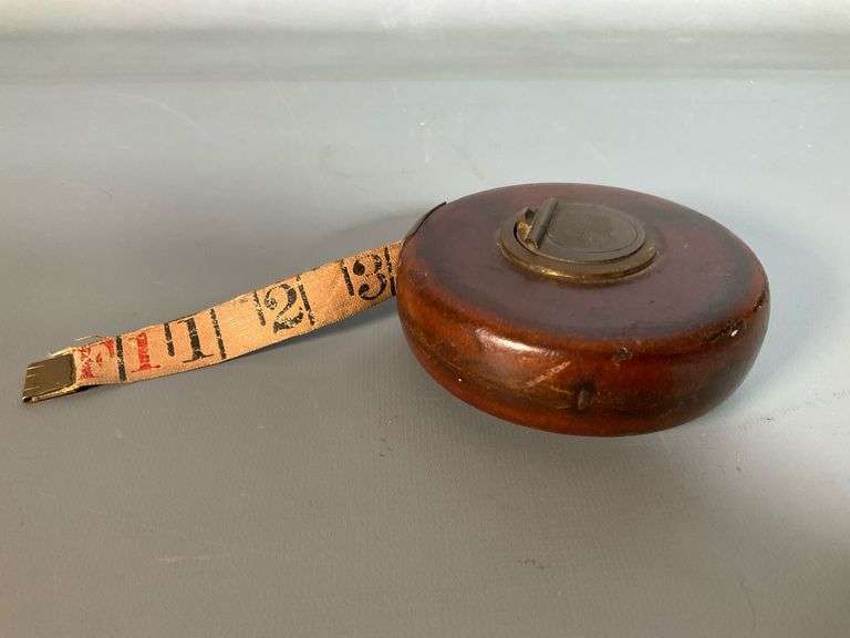 Antique Brass Chesterman Sheffield England 33 Ft Measuring Tape ...