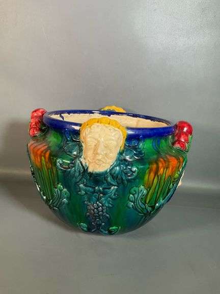 Victorian Majolica Flower Pot - Coastal Downsizing LLC