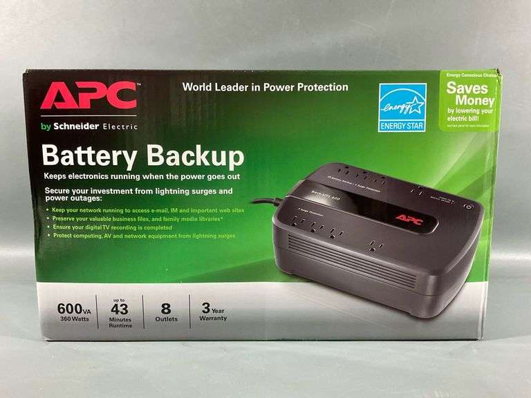 APC By Schneider Electric Battery Backup, Appears New In Box, Untested ...