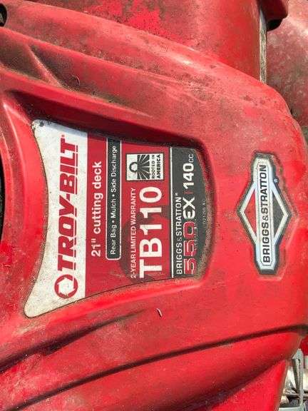 Troy-Bilt TB110 Push Mower, Works - Coastal Downsizing LLC