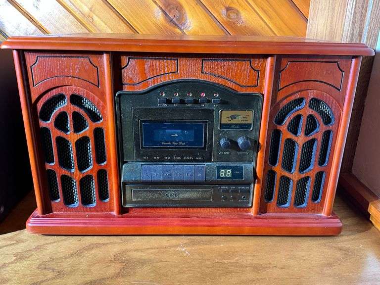 Excalibur 3 in 1 Classic AM/FM Radio, CD, Turntable Model RD50, Powers ...