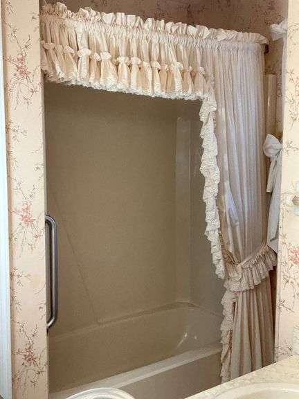 Country Style Ruffled Shower Curtain - Coastal Downsizing LLC