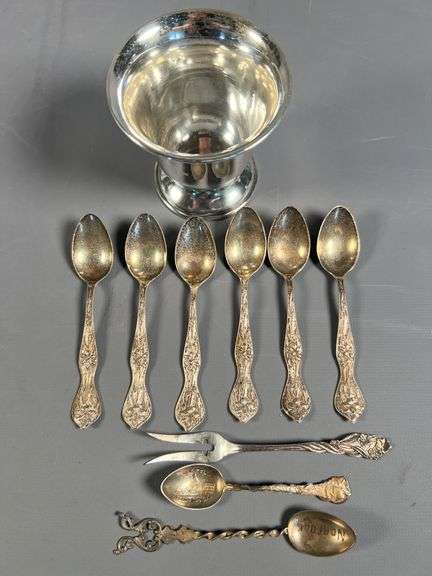 Four Ounces of Sterling Silver. Lot Consist of (1) Sterling Cup, (6 ...