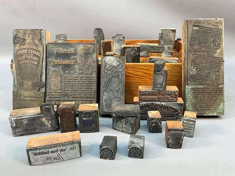 Vintage Metal and Wooden James River Smithfield Ham Stamps - Coastal ...