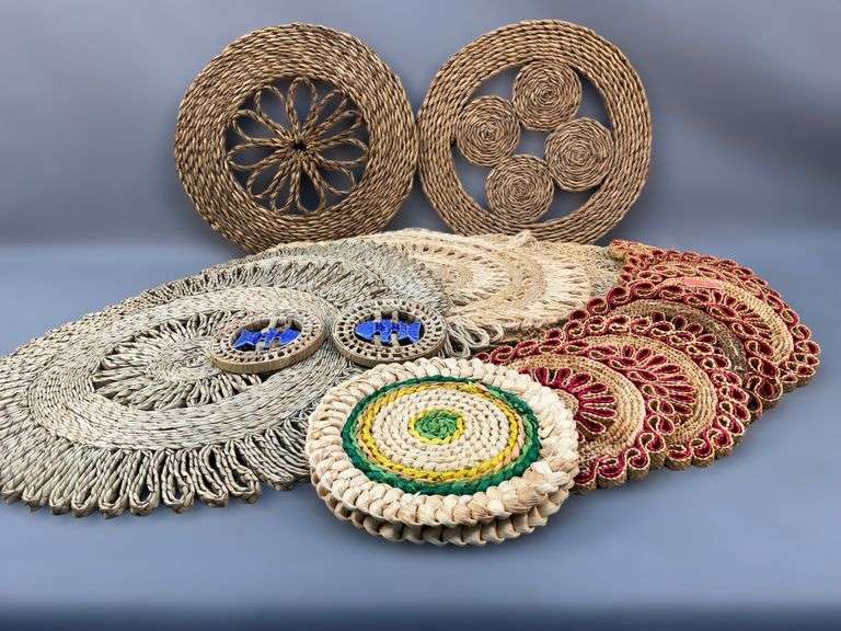 Rattan/ Straw Trivets and Placemats - Coastal Downsizing LLC