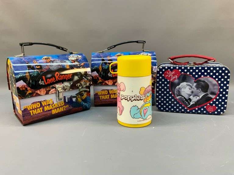 The Lone Ranger Lunch Boxes, Popples Thermos and Small I Love Lucy Box ...