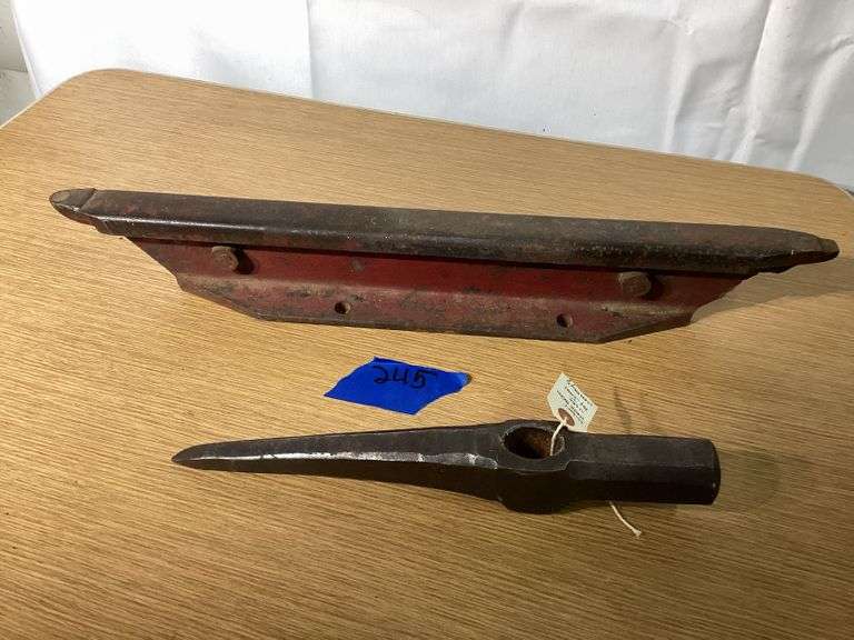 Vintage Railroad Anvil and Spike Driver - Currie Auction Service