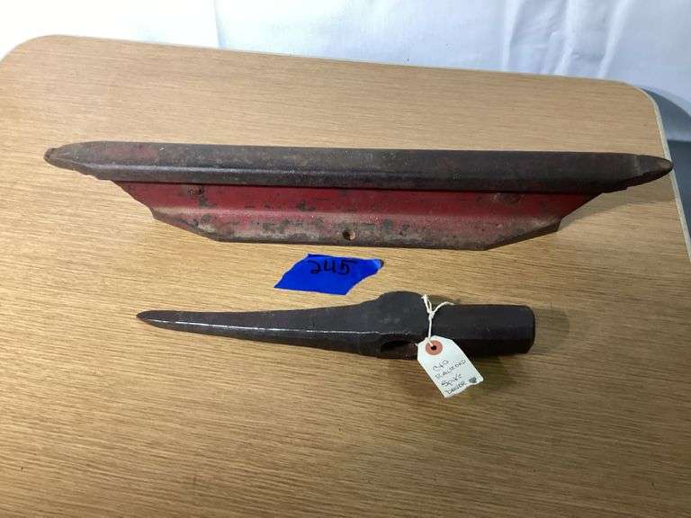 Vintage Railroad Anvil and Spike Driver - Currie Auction Service