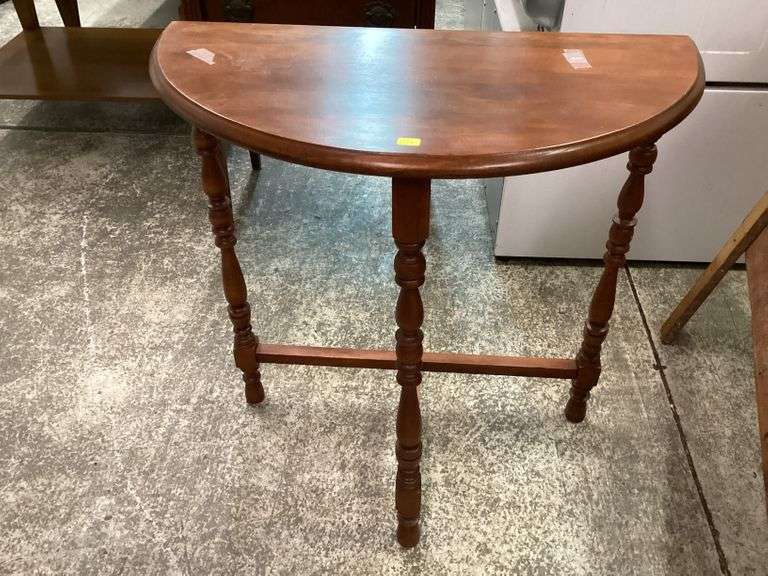 VINTAGE HALF MOON TABLE - Currie Auction Service