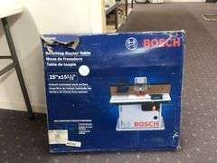 BOSCH BENCHTOP ROUTER TABLE - Currie Auction Service