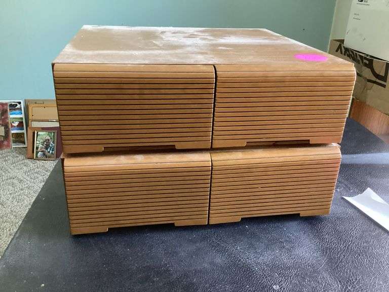 2 VHS DRAWER STORAGE BOXES WITH VARIOUS VHS MOVIES - Currie Auction Service