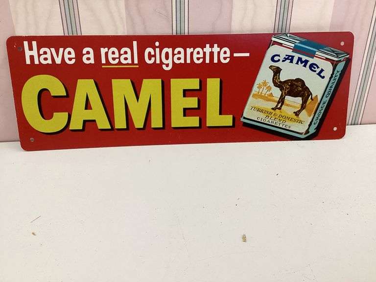 METAL CAMEL CIGARETTE SIGN - Currie Auction Service