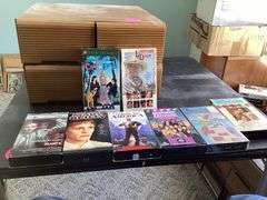 2 VHS DRAWER STORAGE BOXES WITH VARIOUS VHS MOVIES - Currie Auction Service