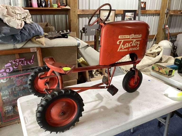 VINTAGE HEAVY BMC DUTY TRACTOR JR. PEDAL TRACTOR - Currie Auction Service
