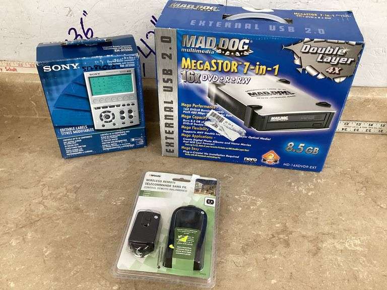 MAD DOG 7-IN-1 MEGASTORE CD BURNER, SONY INTEGRATED REMOTE COMMANDER ...