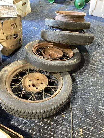 FORD MODEL A TIRES & RIMS - Currie Auction Service