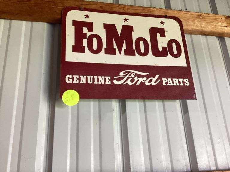 FOMOCO GENUINE FORD PARTS SIGN - Currie Auction Service