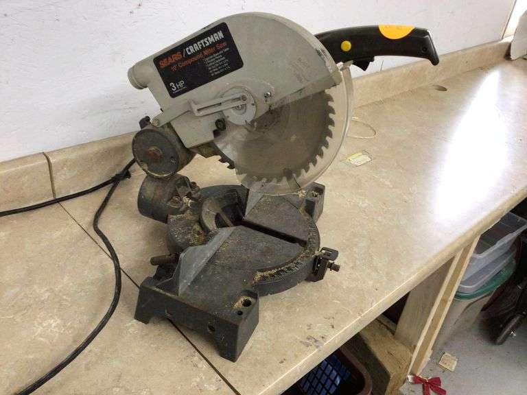 SEARS CRAFTSMAN 10" COMPOUND MITER SAW - Currie Auction Service
