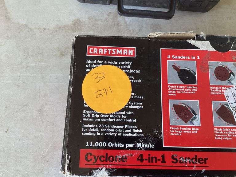 CRAFTSMAN CYCLONE 4-IN-1 SANDER - Currie Auction Service
