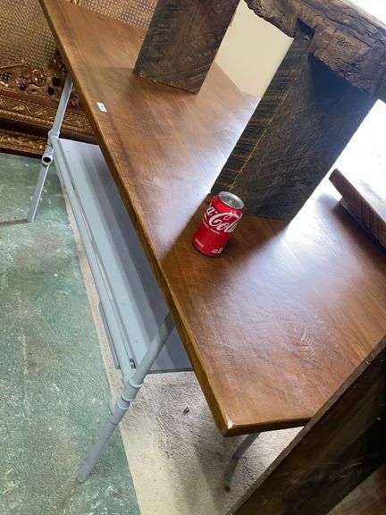 Artisan-crafted industrial-style kitchen island work table - Dixon's ...