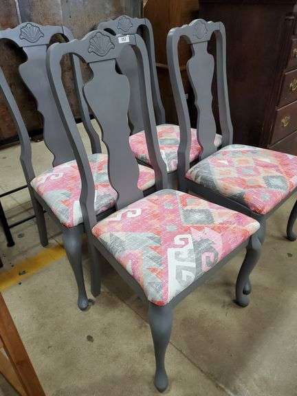 Set of 4 upcycled dining chairs - Dixon's Auction at Crumpton