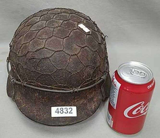German WWII M40 wire net helmet - Dixon's Auction at Crumpton