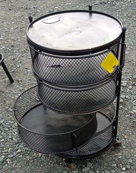 Metal Table W Cubbys Dixons Auction At Crumpton