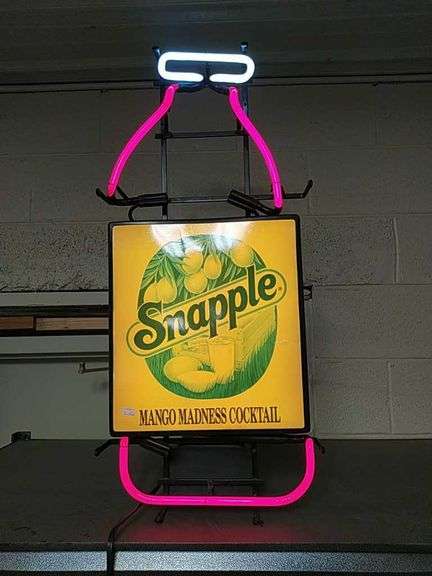 Snapple neon advertising sign - Dixon's Auction at Crumpton