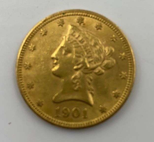 1901 US 10 Dollar Gold Coin - Dixon's Auction at Crumpton