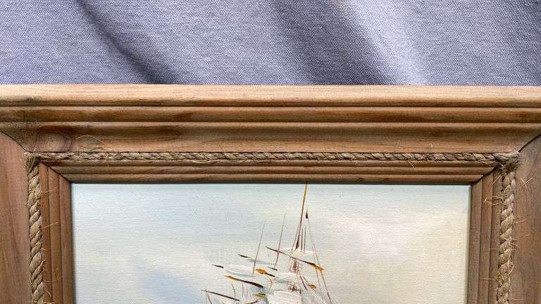 Hewitt R. Jackson ship portrait oil painting - Dixon's Auction at Crumpton