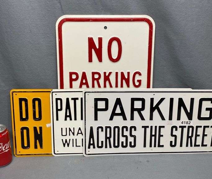 4 VIntage embossed metal street signs - Dixon's Auction at Crumpton