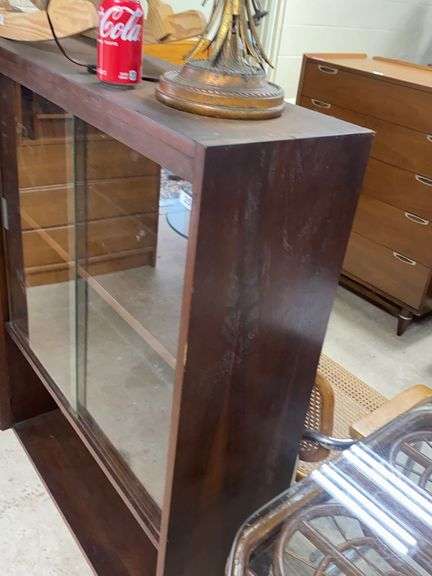 MCM cabinet top on metal legs - Dixon's Auction at Crumpton