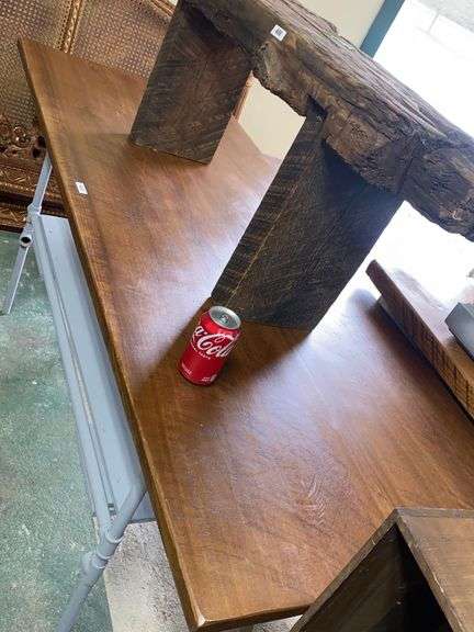 Artisan-crafted industrial-style kitchen island work table - Dixon's ...