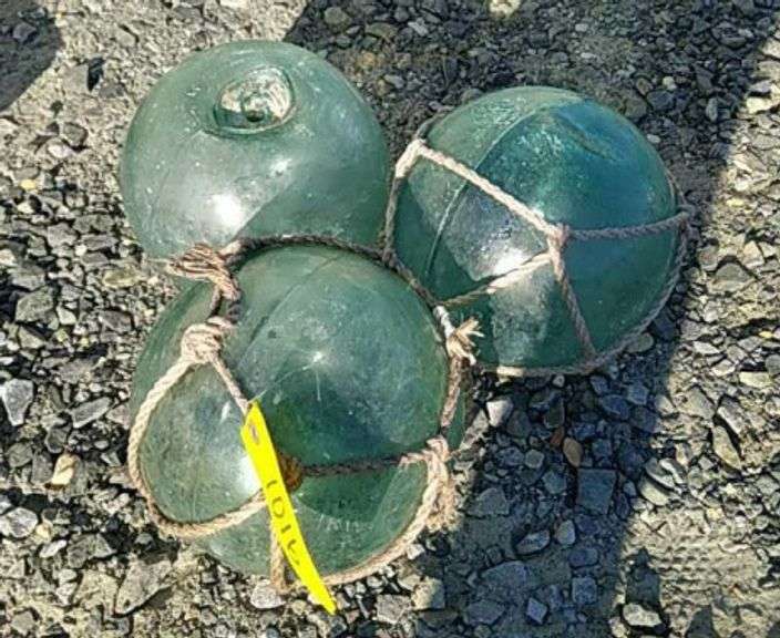 (3) Vintage Japanese Glass Fishing Net Float Balls - Dixon's Auction at ...
