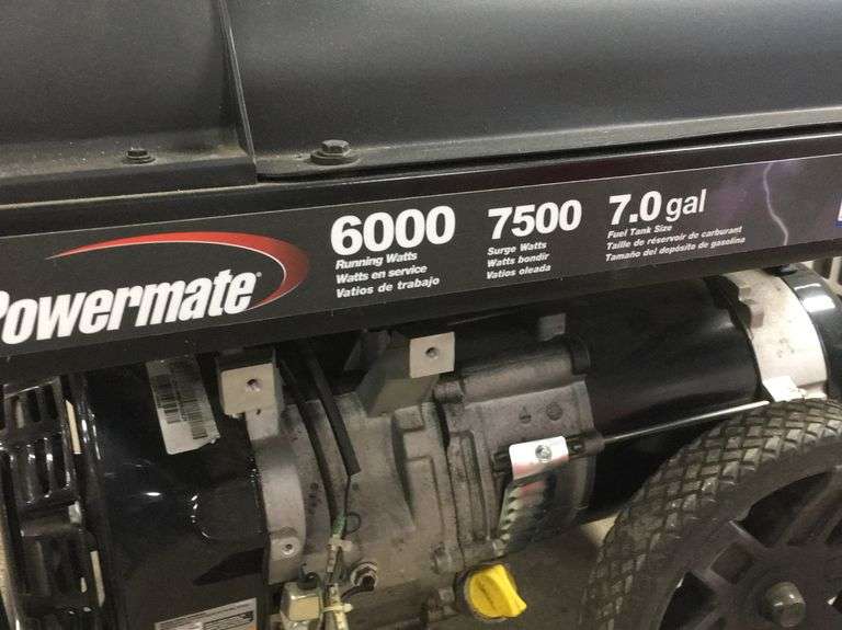 Powermate 6000 watt gas generator. unverified condition - Dixon's ...