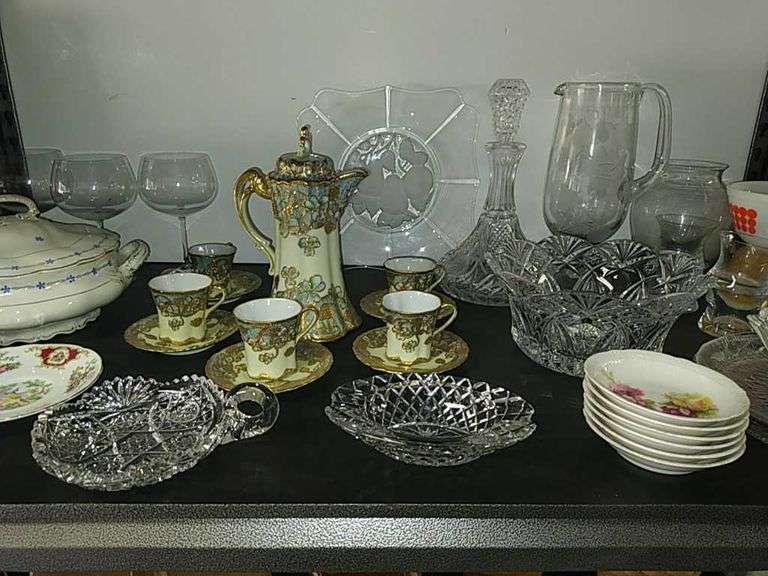 Vintage / Antique China Glassware Chocolate Set - Dixon's Auction at ...