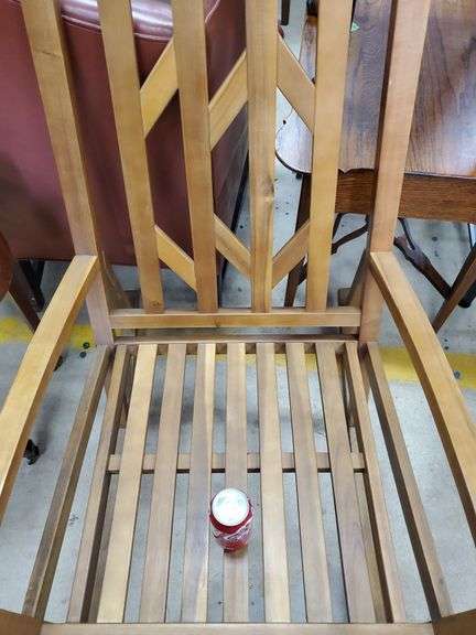MCM-style teak rocking chair - Dixon's Auction at Crumpton