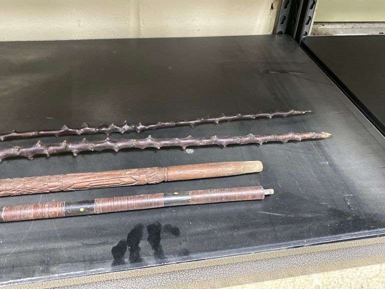 (4) Antique and vintage walking sticks - Dixon's Auction at Crumpton