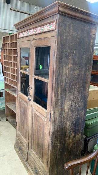 Rustic farmhouse pantry cupboard - Dixon's Auction at Crumpton