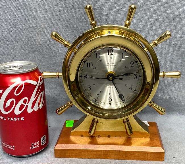 Salem Chronometer Microtron XL Quartz ships clock - Dixon's Auction at ...