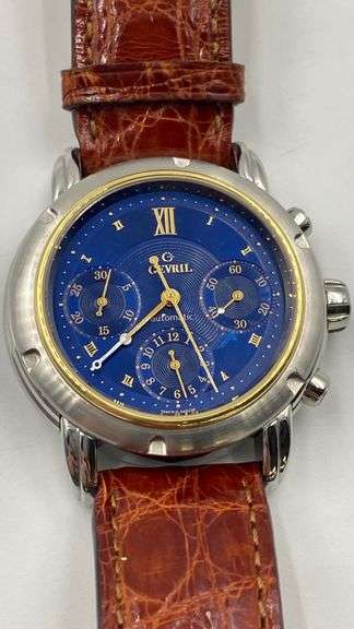 Gevril Automatic Swiss Stainless Steel & 18kt Gold Watch - Dixon's ...