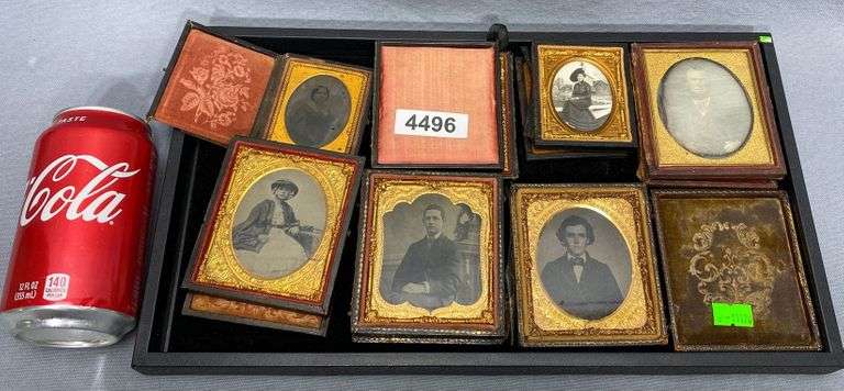 7 Antique tintypes and cased photographs - Dixon's Auction at Crumpton