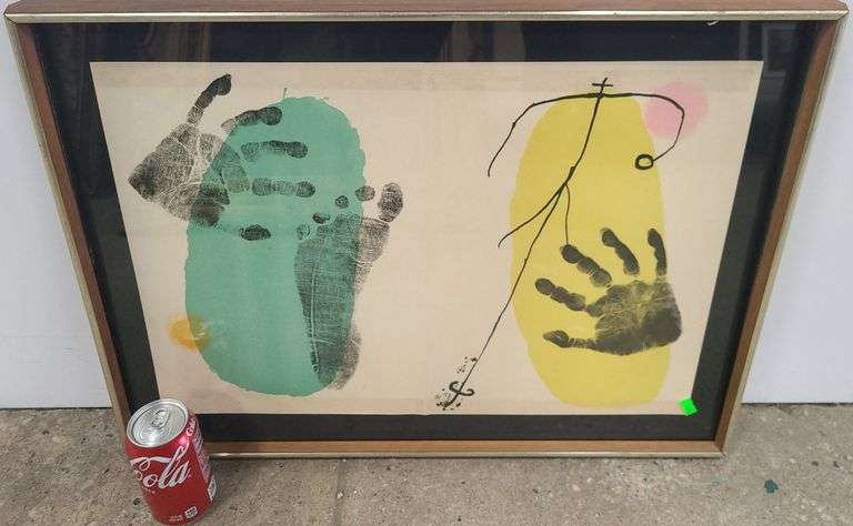 Miro Hands lithograph print - Dixon's Auction at Crumpton