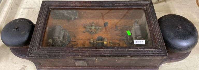 Antique alarm bell telegraph key system - Dixon's Auction at Crumpton